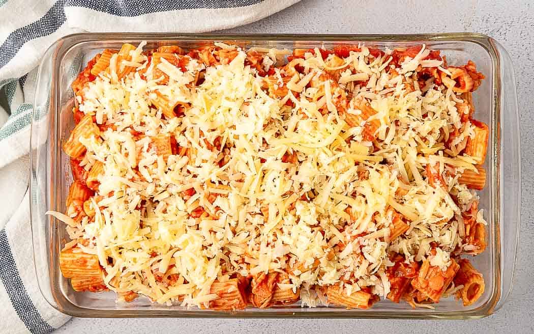 Baked Rigatoni Pasta (Freezer Meal) Leftovers Then Breakfast