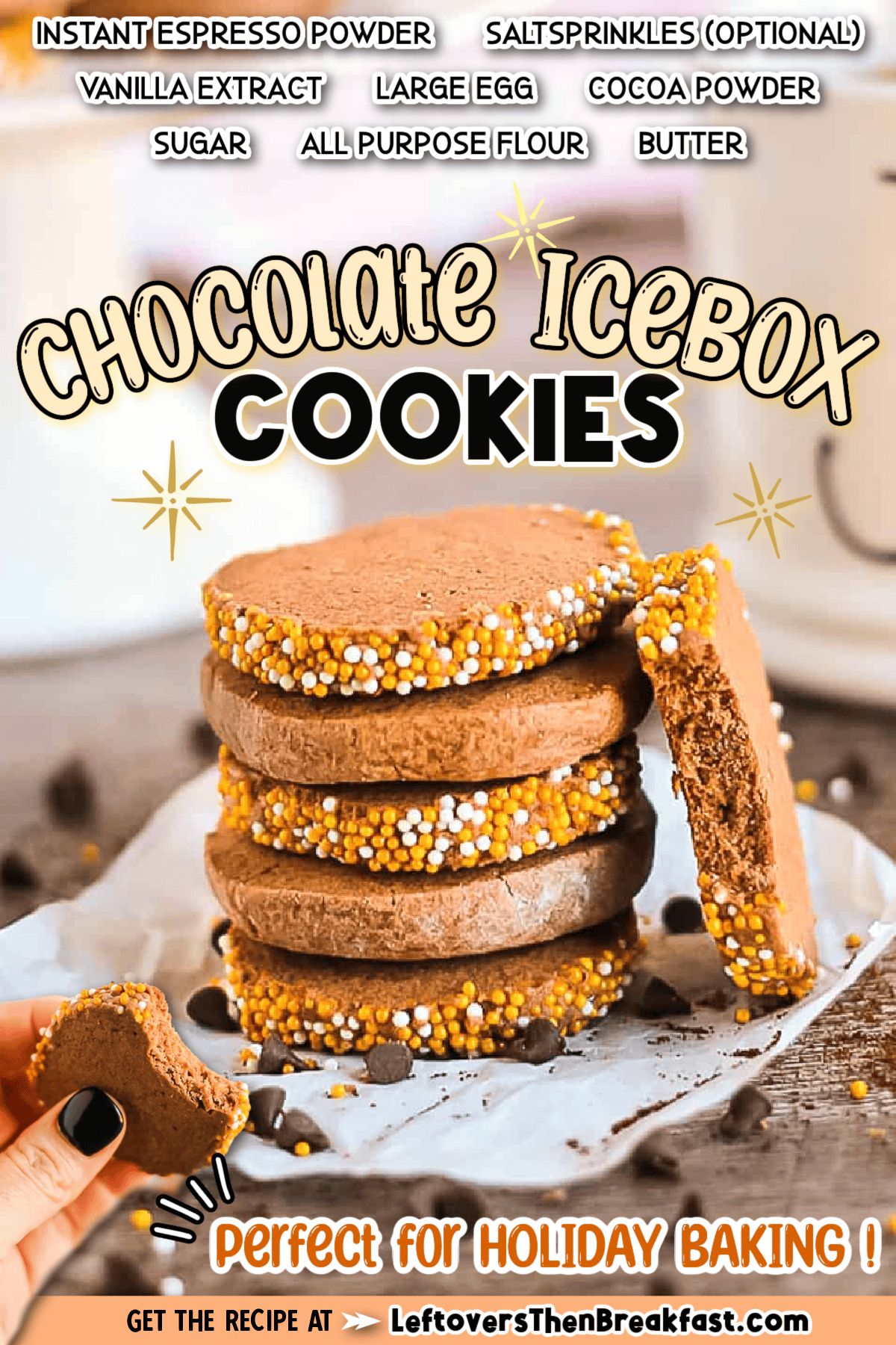 Chocolate Icebox Cookies - Leftovers Then Breakfast