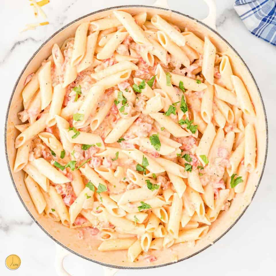 Easy Rotel Pasta - Leftovers Then Breakfast