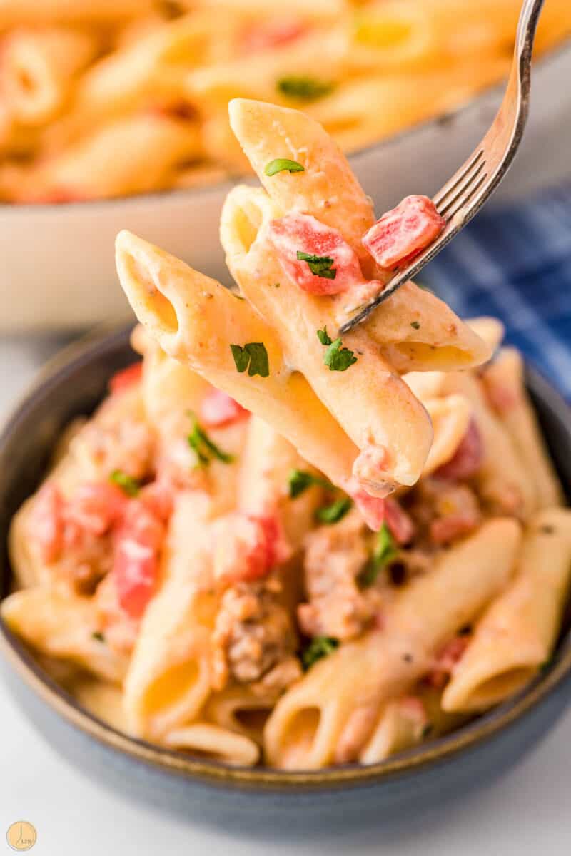 Easy Rotel Pasta - Leftovers Then Breakfast