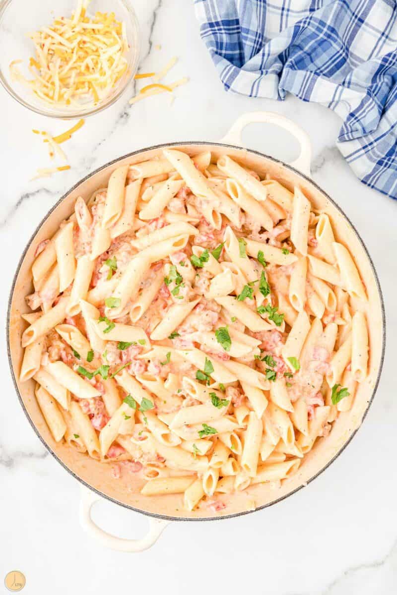 Easy Rotel Pasta - Leftovers Then Breakfast