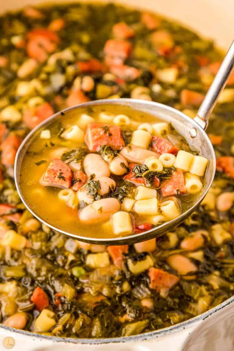 Swamp Soup With Turnip Greens - Leftovers Then Breakfast