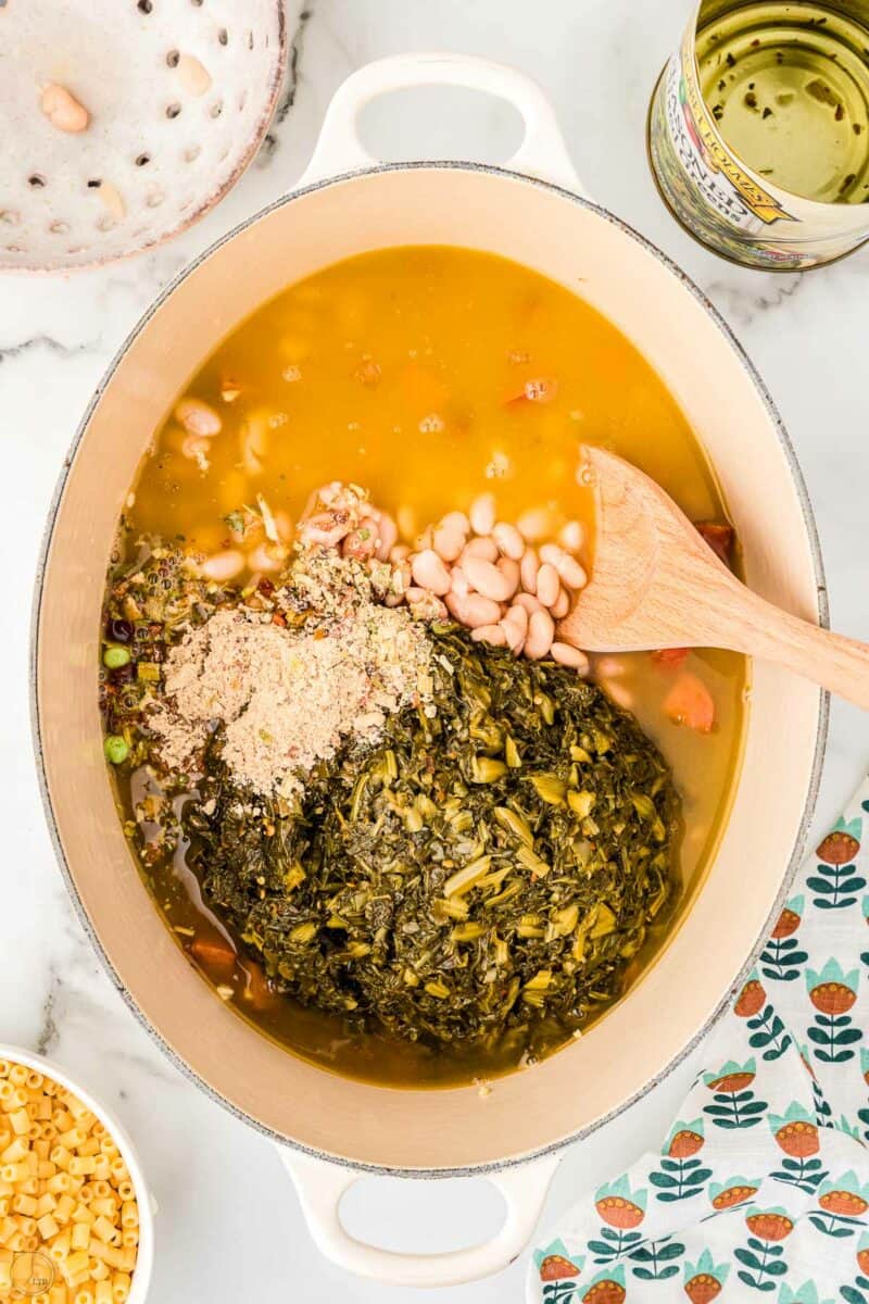 Swamp Soup With Turnip Greens - Leftovers Then Breakfast