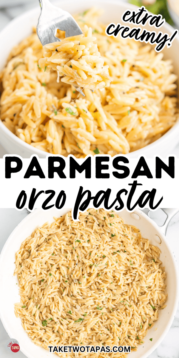 Creamy Garlic Parmesan Orzo - Leftovers Then Breakfast
