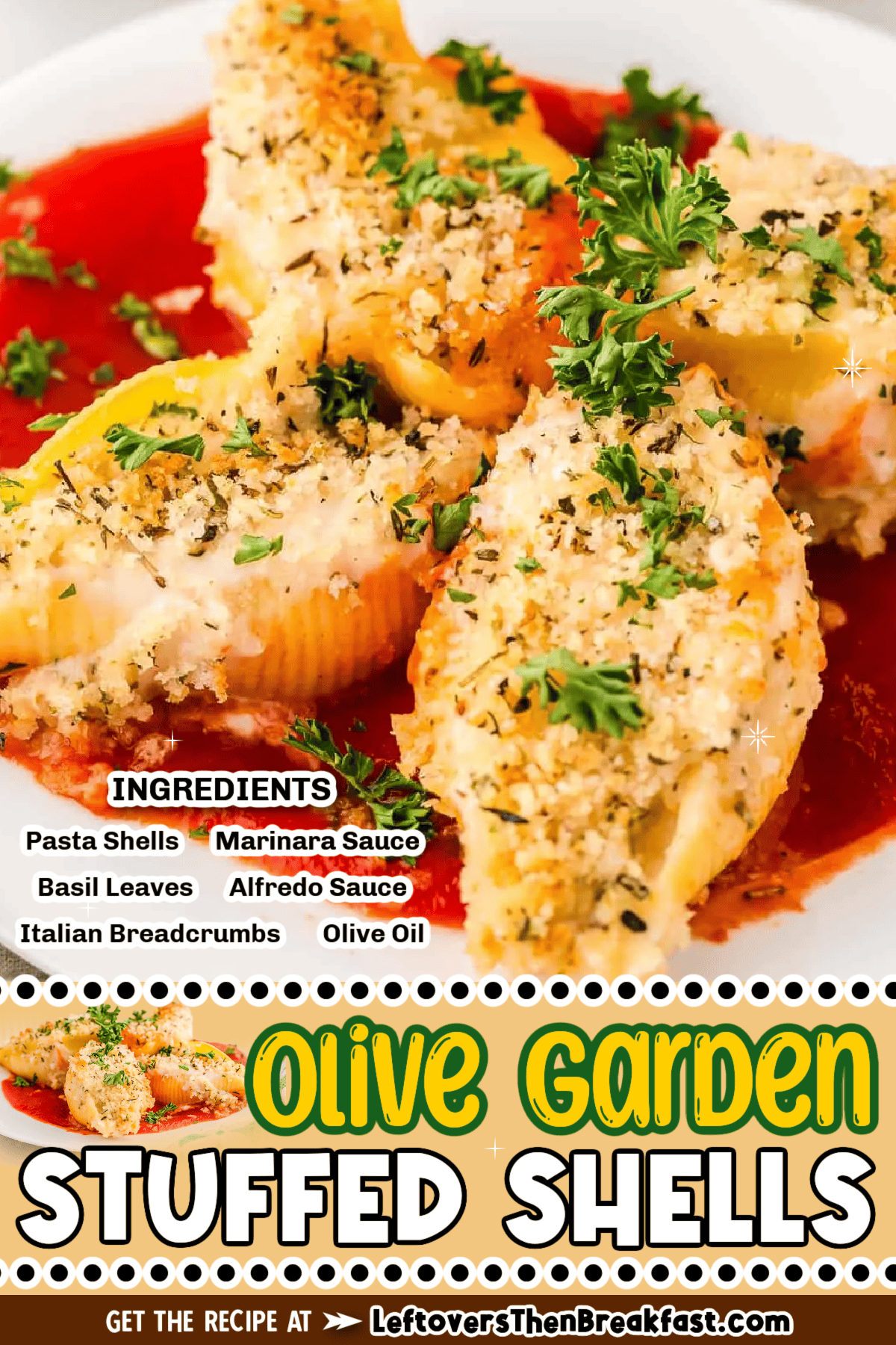 Olive Garden Giant Stuffed Shells - Leftovers Then Breakfast