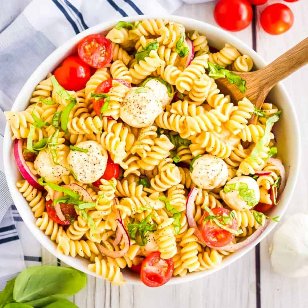 Caprese Pasta Salad Leftovers Then Breakfast