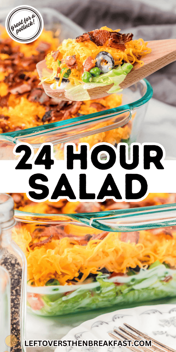 24 Hour Salad (Overnight Salad) - Leftovers Then Breakfast